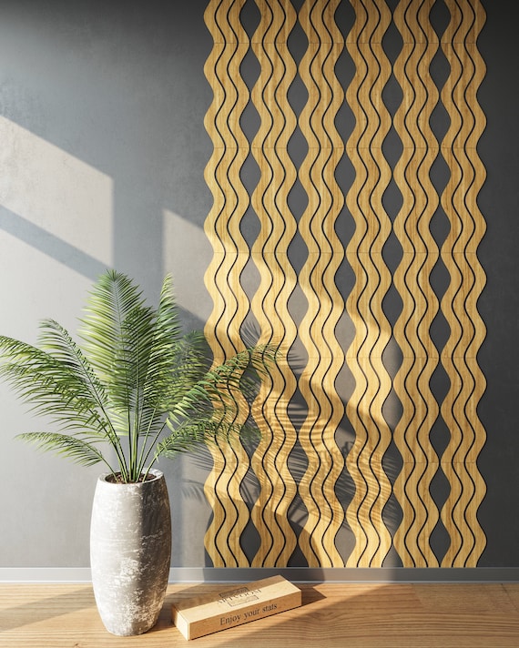 Wall Wave Slats Wall Decor Wall Wave Slats Wall Stickers - Etsy