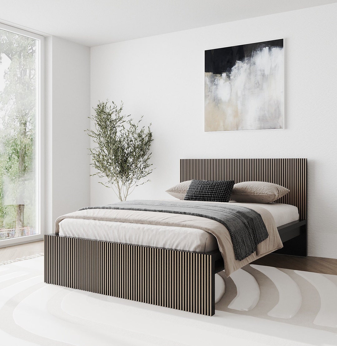 Slats Panel for Bed, Wooden Oak Veneers, Wood Strips, Furniture ...