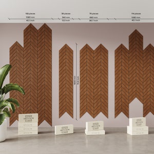 Chevron Panels, Wood Wall Panel, Chevron Arrows, Natural Oak Wood ...
