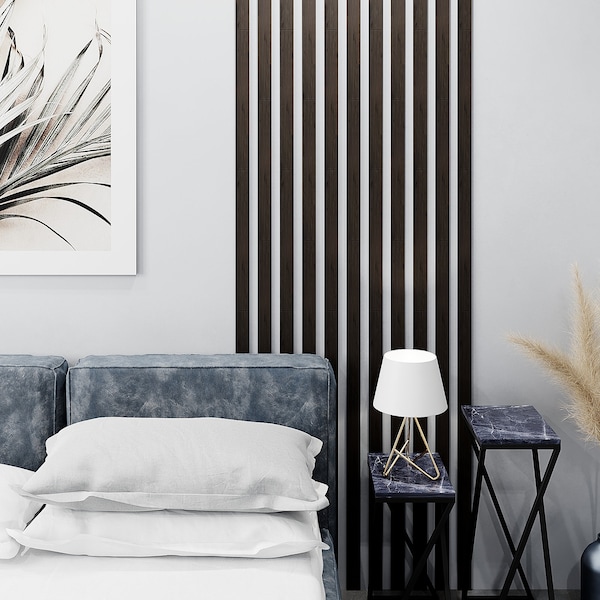 Vertical Wood Slat Wall Panels - Etsy