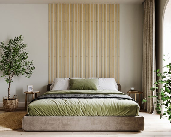 Wooden Wall Slats-Wide Size 3D Wall Panels Geometric wood - Etsy.de