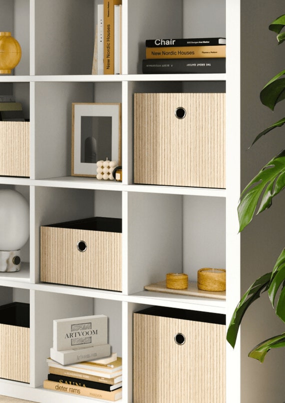 Kallax Storage Bins Wooden Storage Box Decorative Box Shelf Insert Kallax Organizer Ikea Kallax Door Baskets Storage Wooden Overlay F Etsy