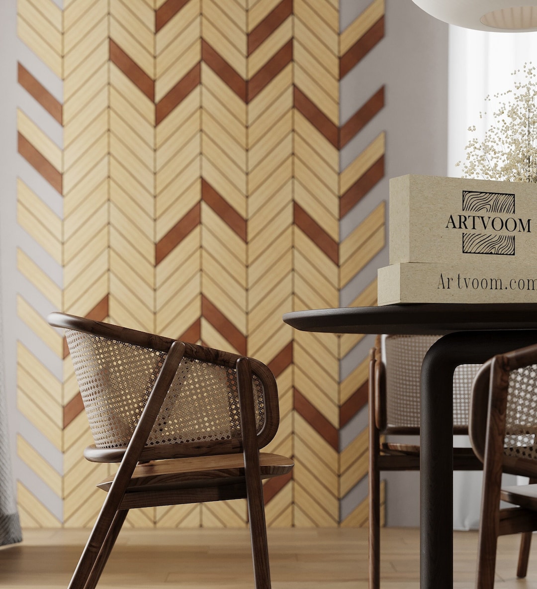 Chevron Panels, Wood Wall Panel, Chevron Arrows, Natural Oak Wood ...