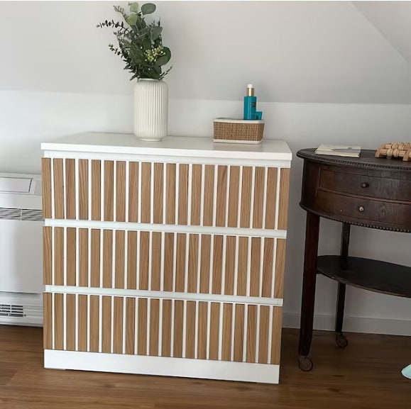 Malm Overlay Wood Panel Malm Kommode Furniture Overlay Malm Decal Ikea Drawer Front Malm Kit Malm Dresser Decal Malm Hack Etsy