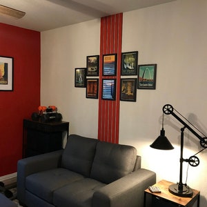 Red Wall Panels - Narrow Size 30mm - 3D Wall Panels - Wooden Slats ...