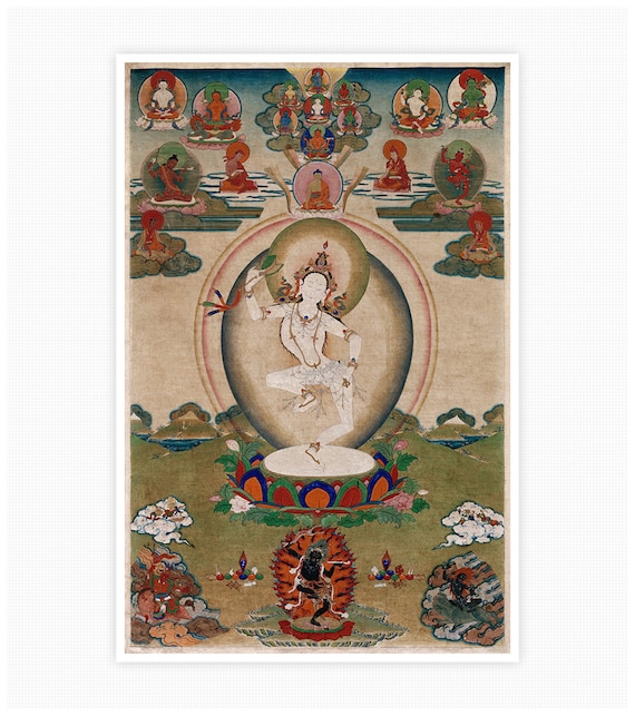 Machig Labdron The Tibetan Yogini 19th Century Art Fine | Etsy