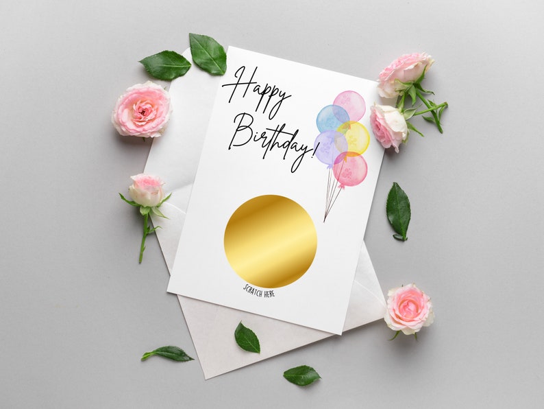 Happy Birthday Scratch Card, HPBD, Personal Message, Personalized ...
