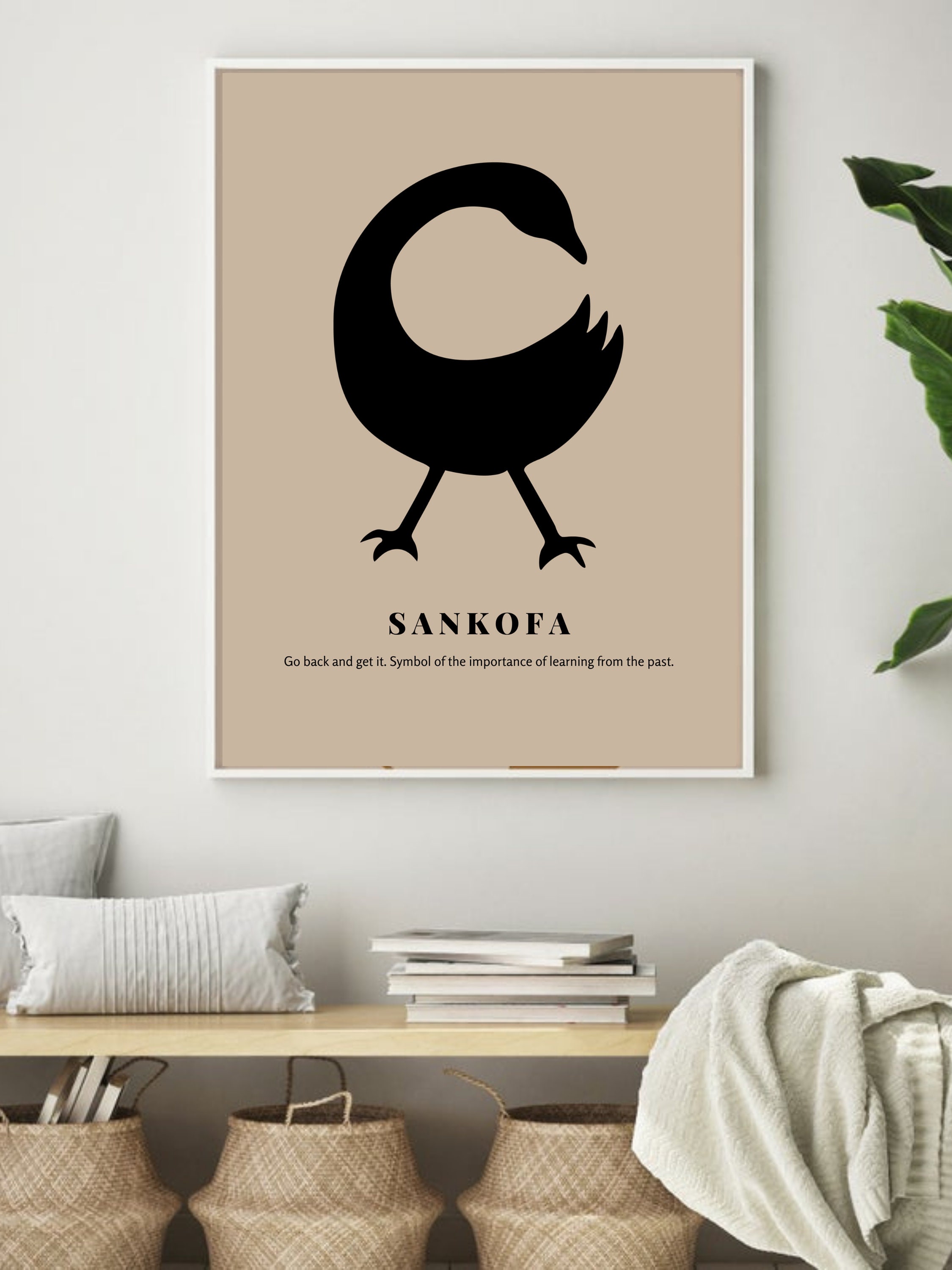 Sankofa Adinkra Symbol, Adinkra Wall Art, African Wall Art, Digital ...