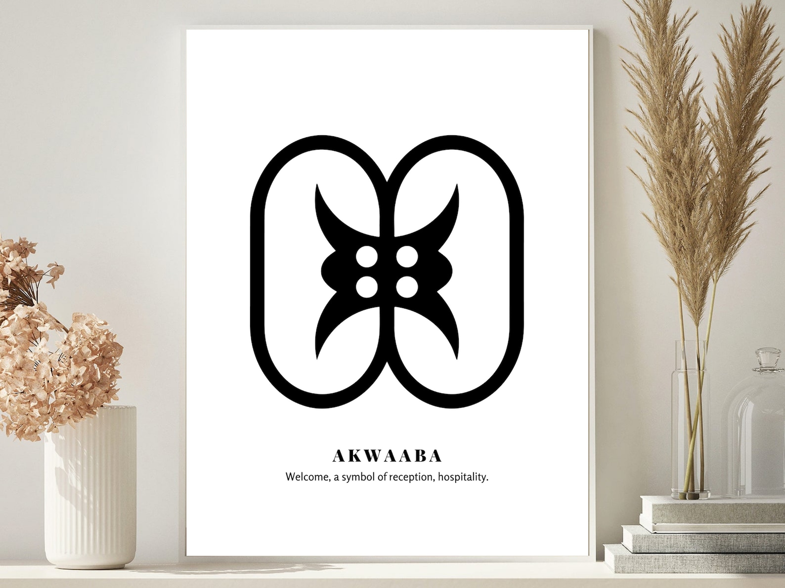 Akwaaba Adinkra Symbol, Adinkra Wall Art, African Wall Art, Digital ...