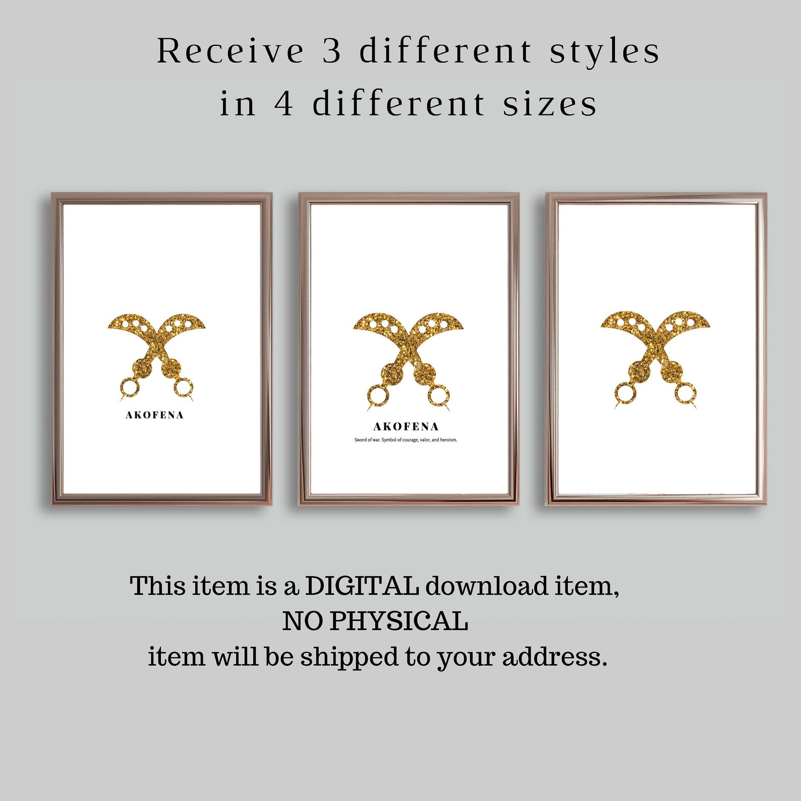 Gold Akofena Adinkra Symbol Adinkra Wall Art African Wall - Etsy