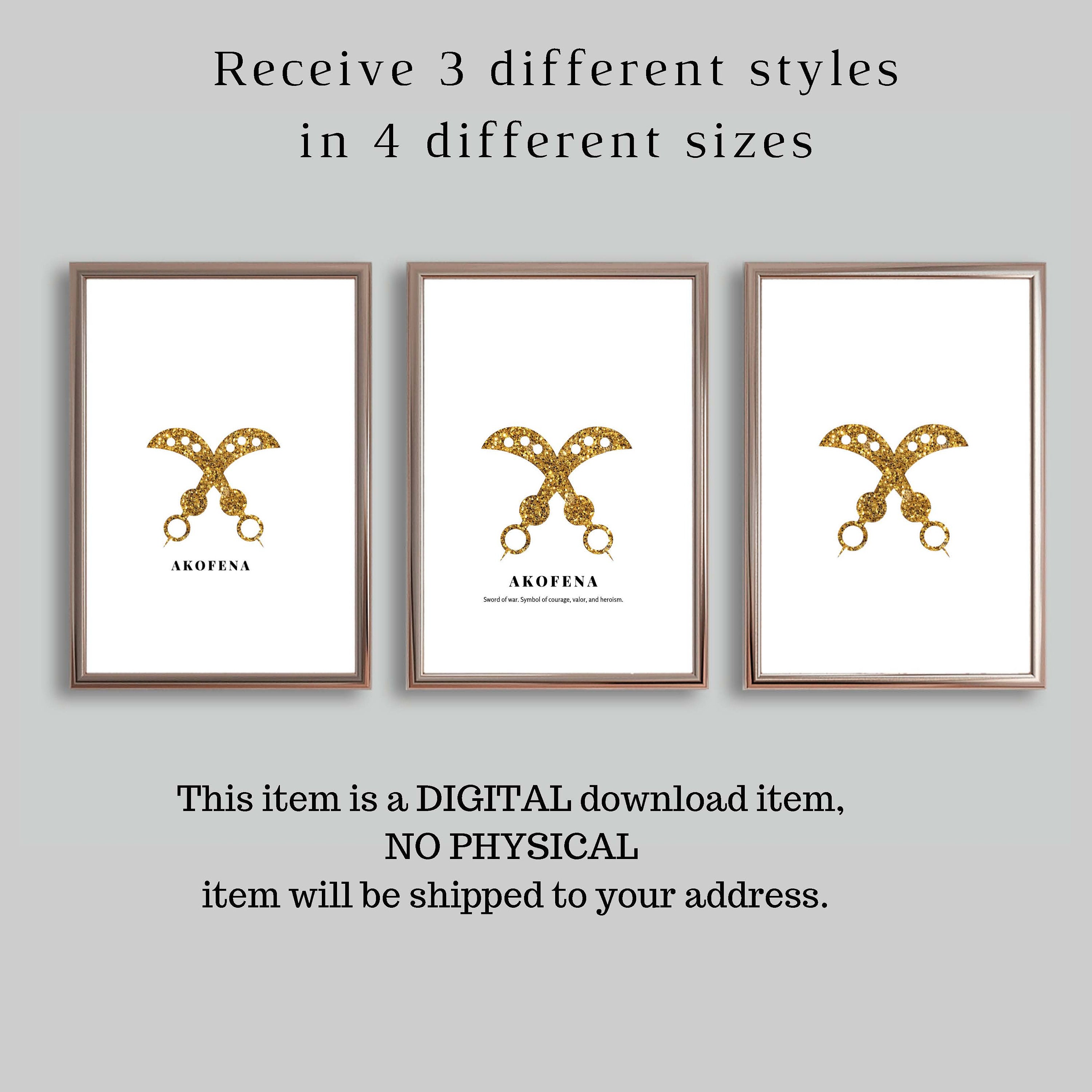 Gold Akofena Adinkra Symbol Adinkra Wall Art African Wall - Etsy