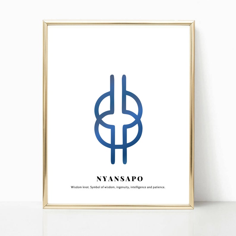 Nyansapo Adinkra Symbol, Adinkra Wall Art, African Wall Art, Digital ...