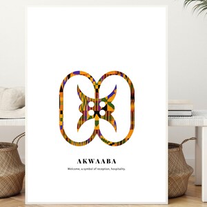 Akwaaba Adinkra Symbol, Adinkra Wall Art, African Wall Art, Digital ...