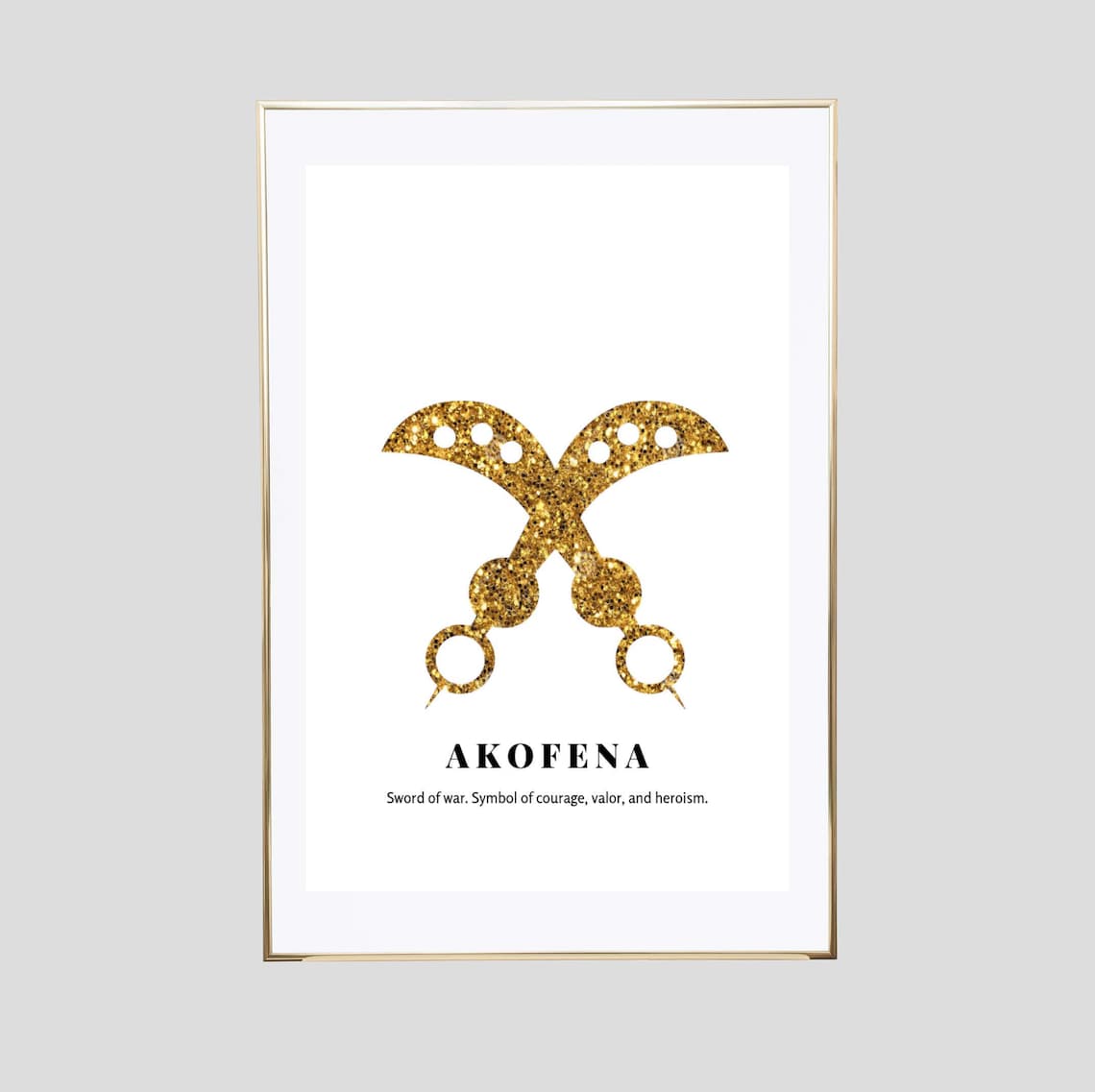 Gold Akofena Adinkra Symbol Adinkra Wall Art African Wall | Etsy