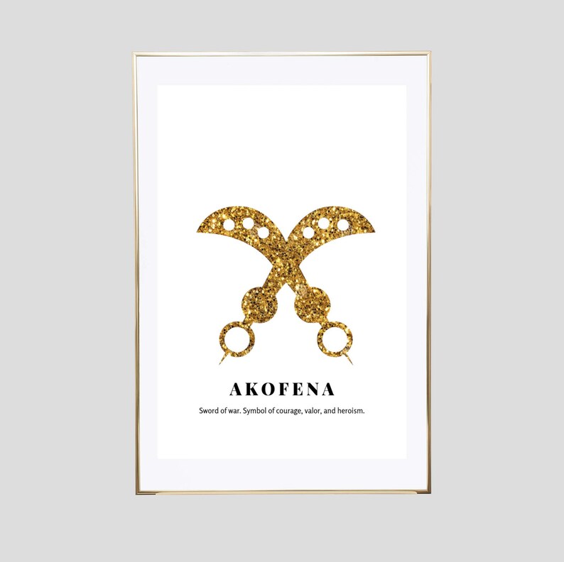 Gold Akofena Adinkra Symbol Adinkra Wall Art African Wall - Etsy