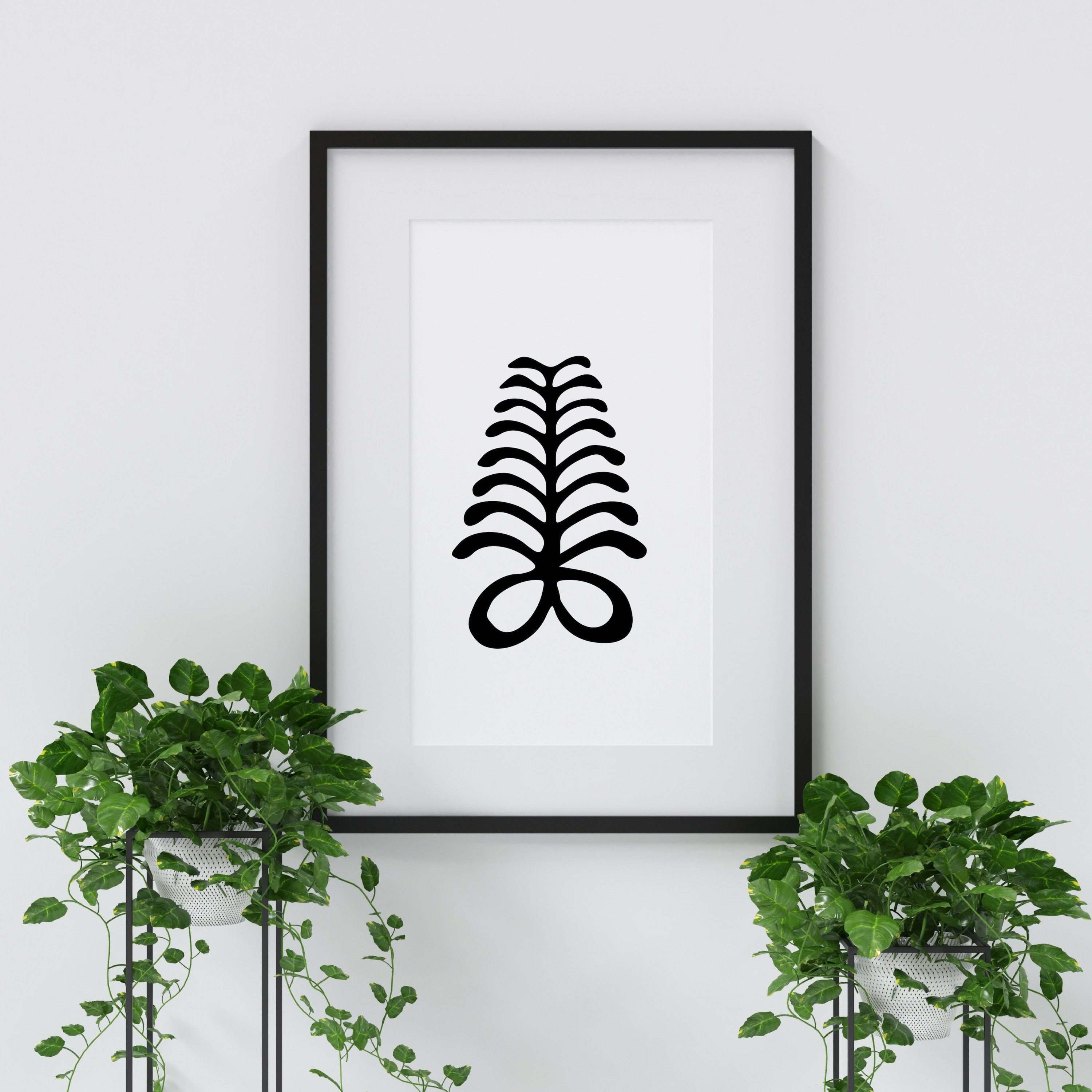 Aya Black Adinkra Symbol African Wall Art Digital Print - Etsy Canada