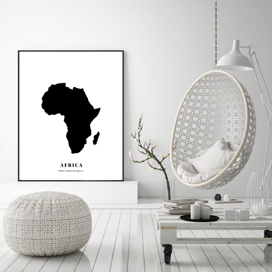 Black African Wall Art Africa Symbol Africa Wall Art | Etsy