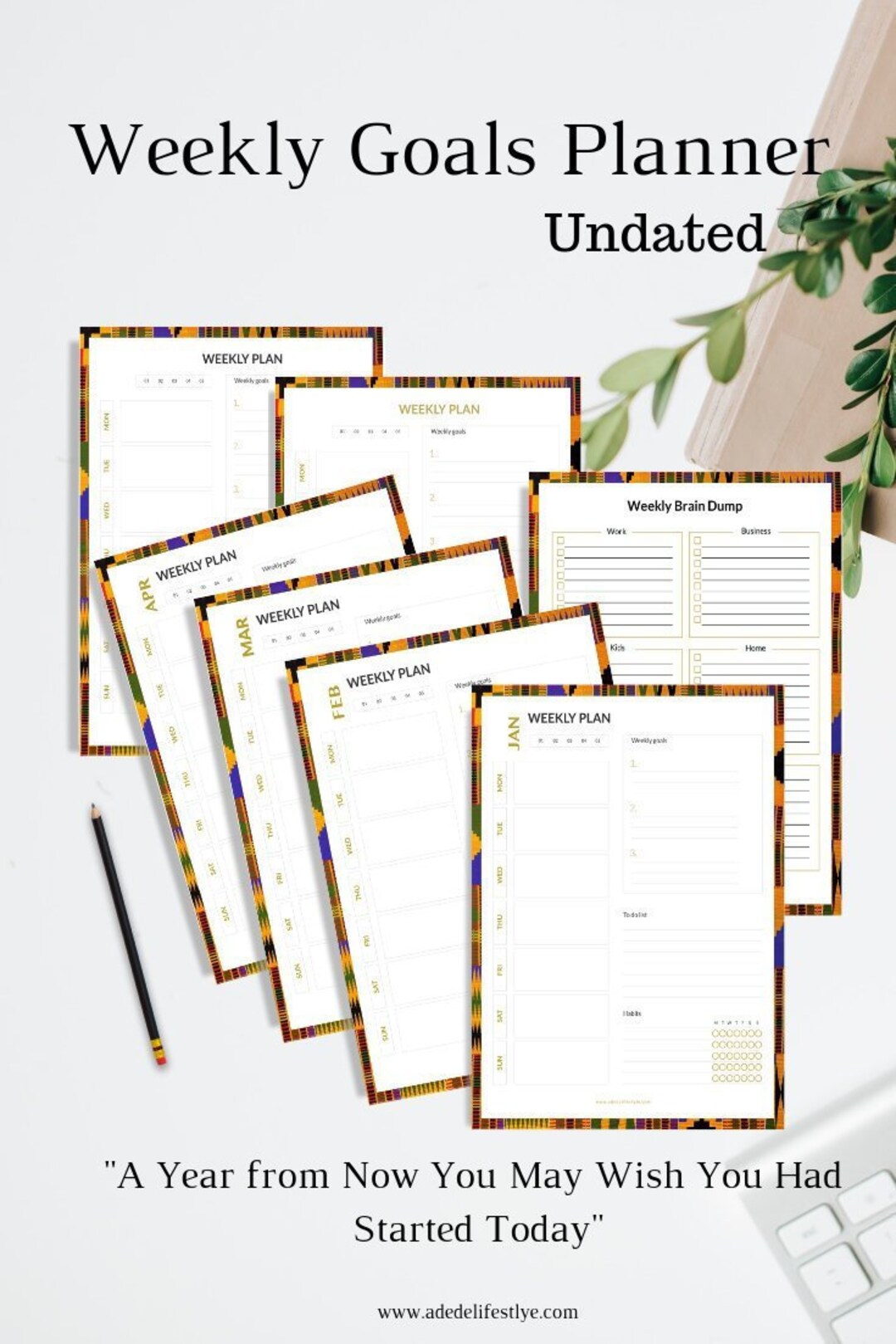 Weekly Goals Planner,weekly Organiser, Productivity Planner, Schedule ...