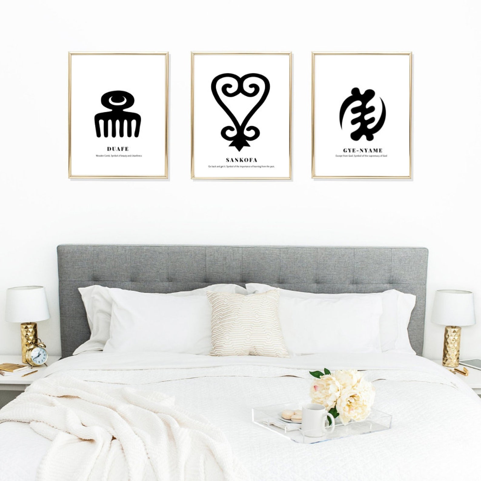 Black Duafe Adinkra Symbol, Adinkra Wall Art, African Wall Art, Digital ...