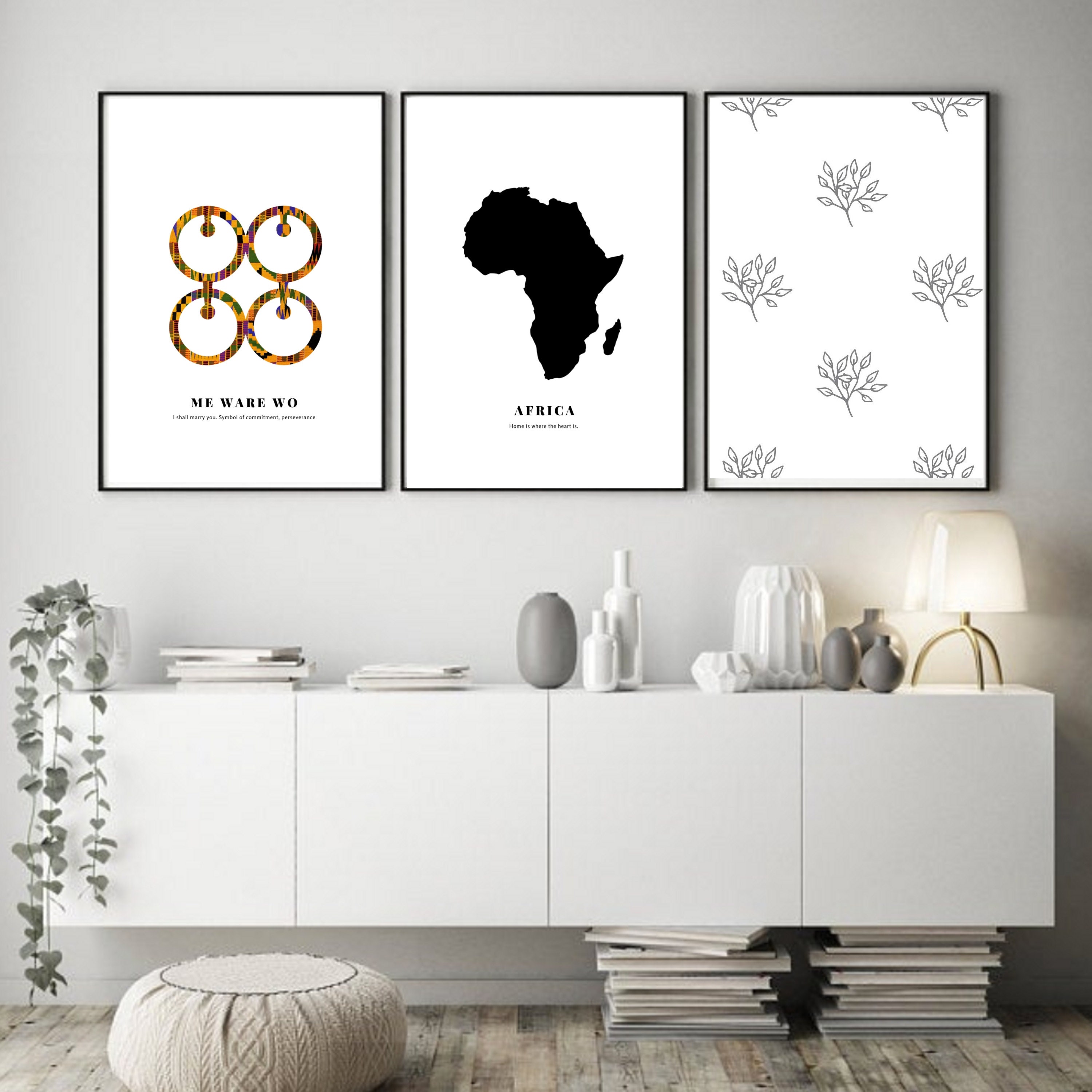Black African Wall Art Africa Symbol Africa Wall Art - Etsy UK
