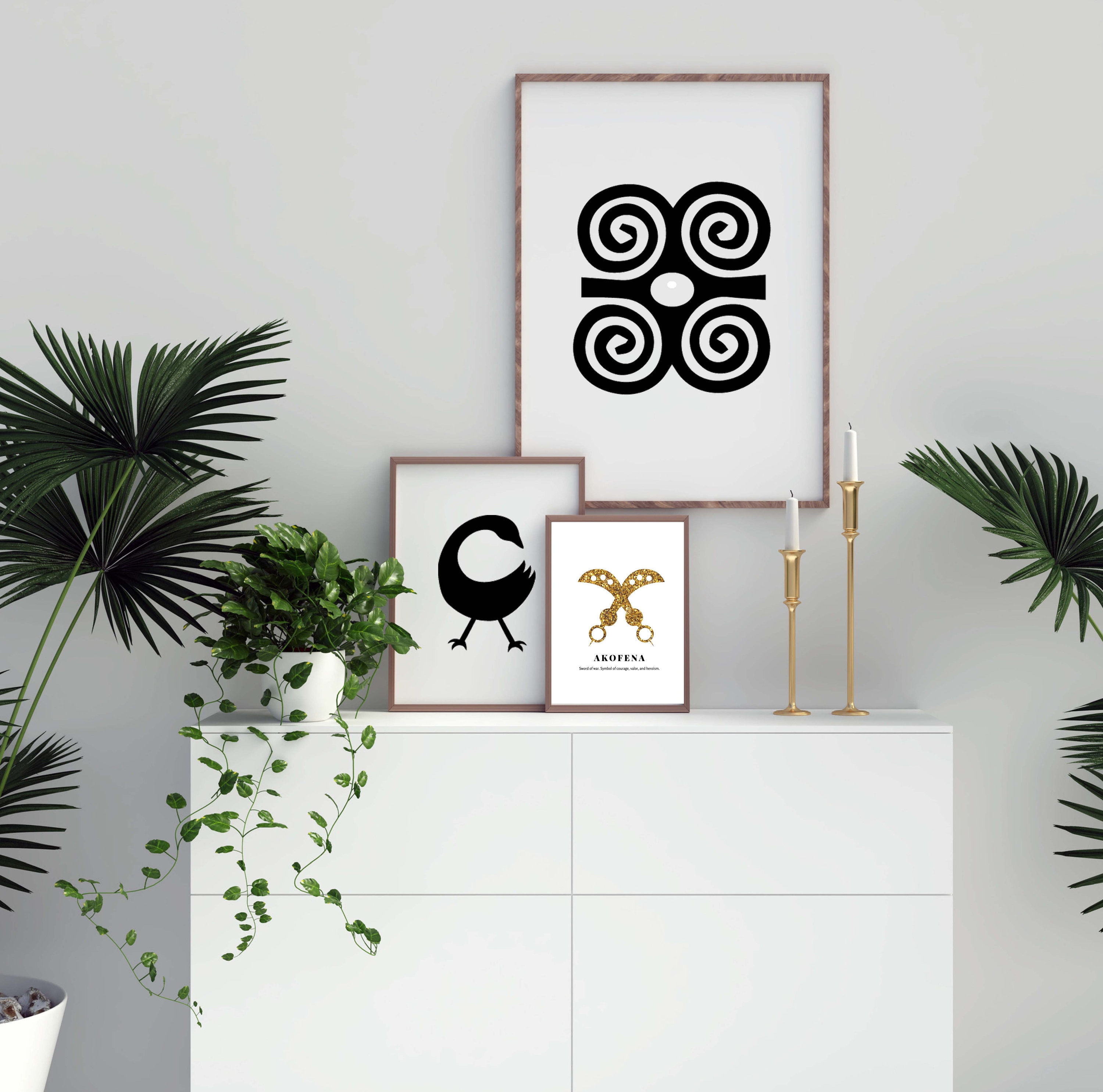 Gold Akofena Adinkra Symbol Adinkra Wall Art African Wall - Etsy