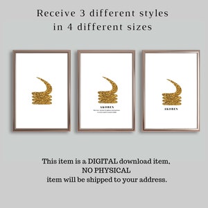 GOLD Akoben Adinkra Symbol, Adinkra Wall Art, Symbols, African Wall Art ...