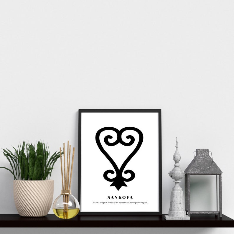 Black Sankofa, Adinkra Symbol, African Wall Art, Digital Print, Art ...