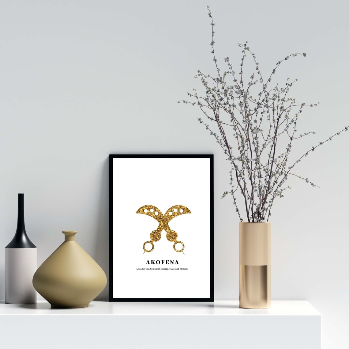 Gold Akofena Adinkra Symbol Adinkra Wall Art African Wall - Etsy