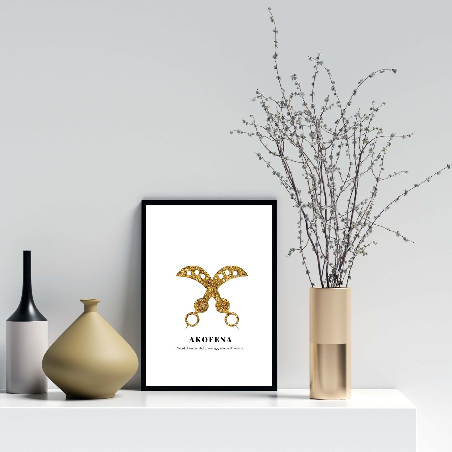 Gold Akofena Adinkra Symbol Adinkra Wall Art African Wall - Etsy