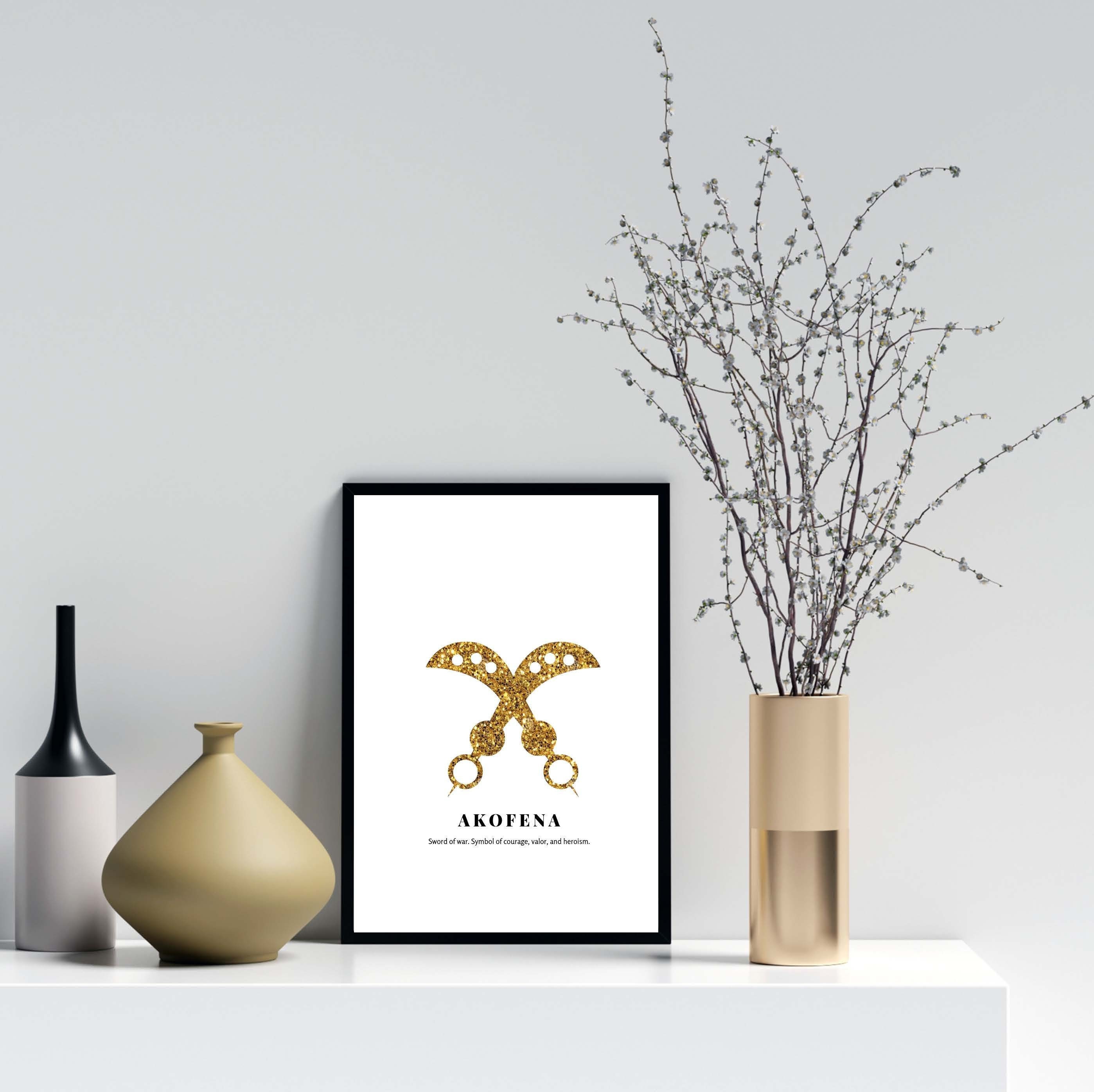 Gold Akofena Adinkra Symbol Adinkra Wall Art African Wall - Etsy