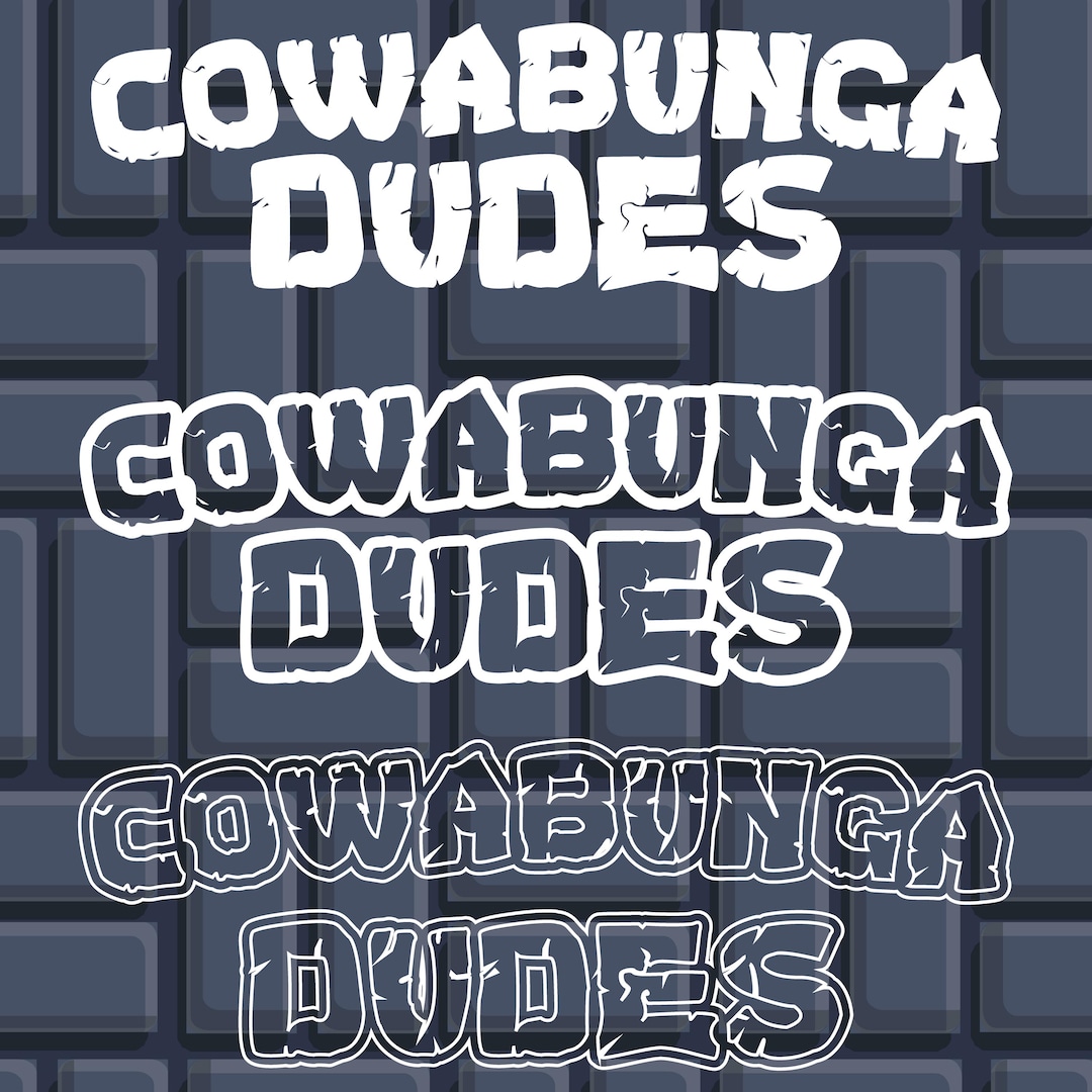 Cowabunga Dudes - SVG EPS PNG Files - Fully Vector & Scalable - Etsy