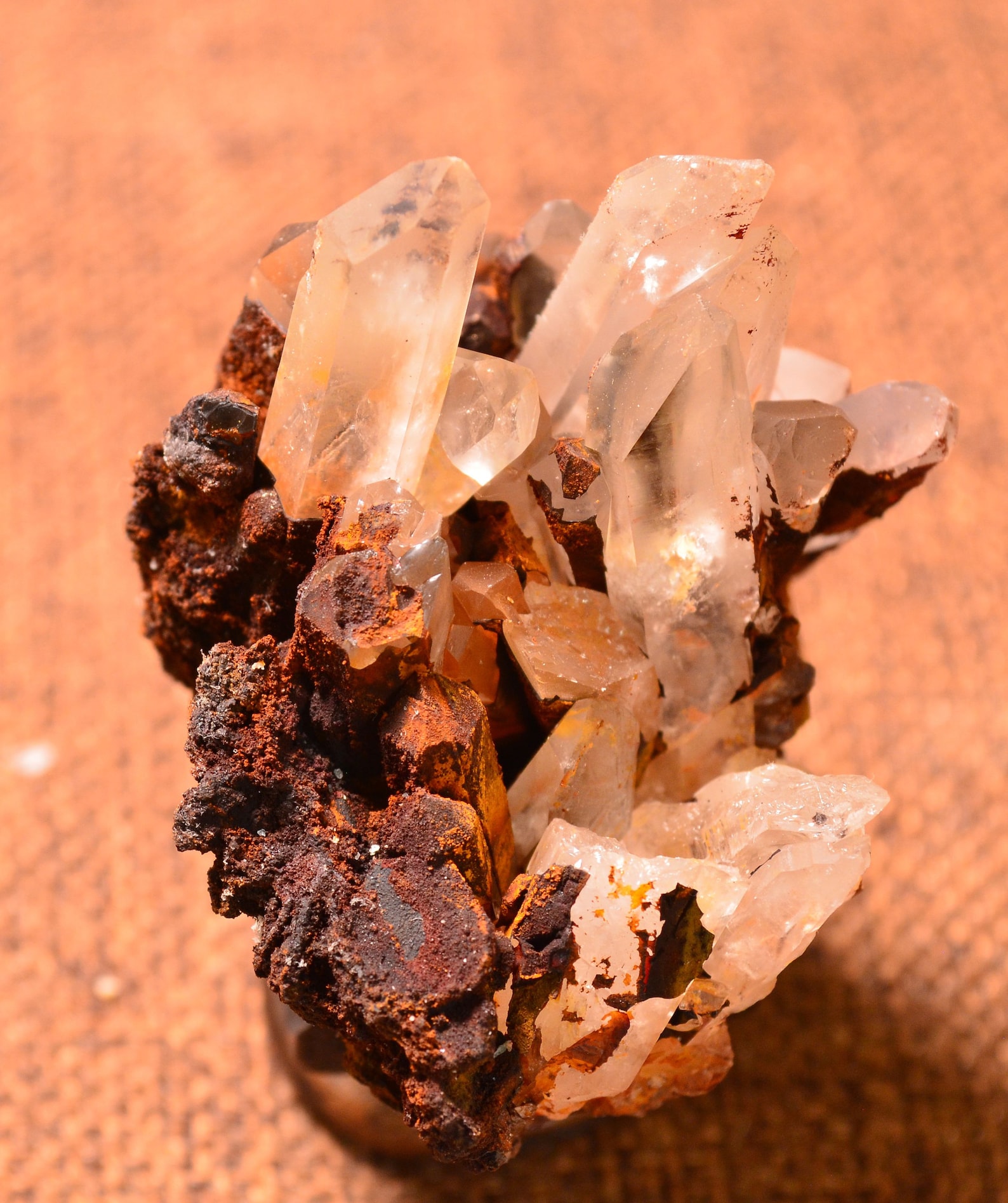 115g A Small Natural Crystal Cluster With Hematite,healing Energy ...