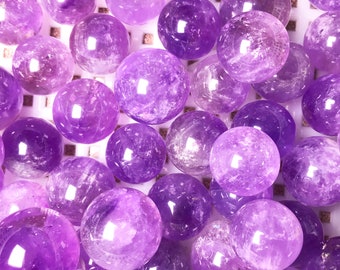 Wholesale Natural Amethyst Sphere/polished Amethyst Ball/gemstone Beads ...