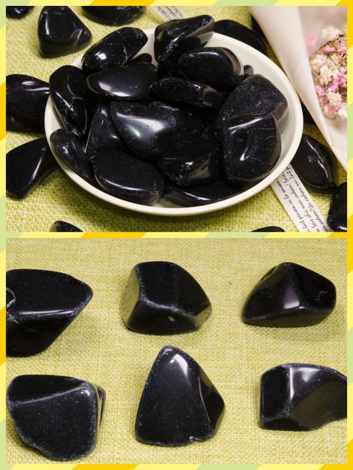 Black Obsidian Tumbled Stone/polished Black Obsidian Loose - Etsy