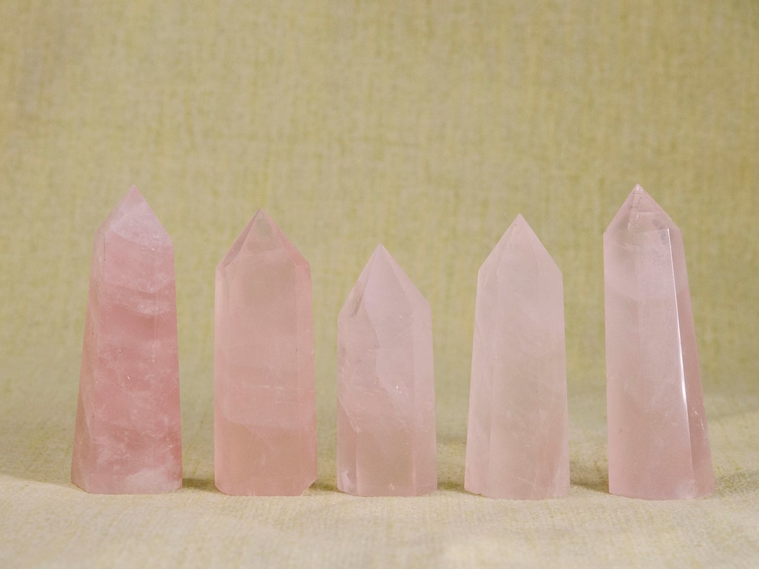 Rose Quartz Tower/polished Rose Crystal Point/natural Rose Quartz Tower ...