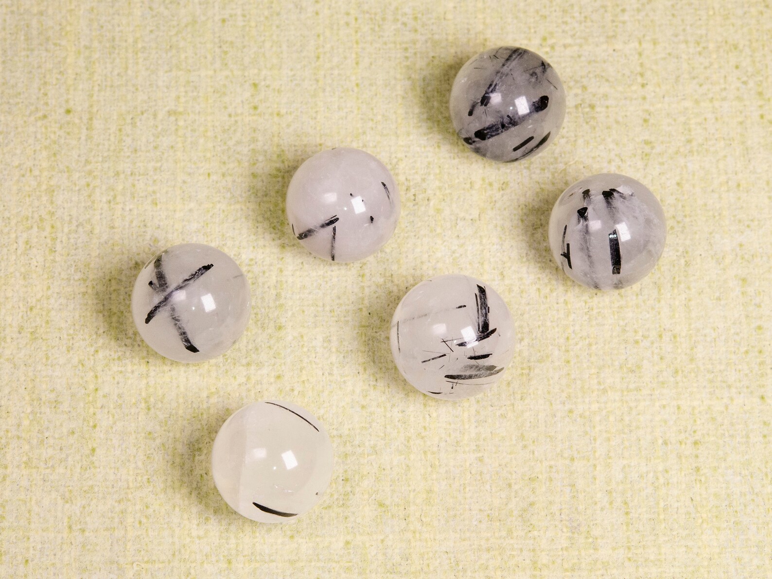 Black Rutilated Quartz Sphere Polished Stone Ball Natural Gemstone ...