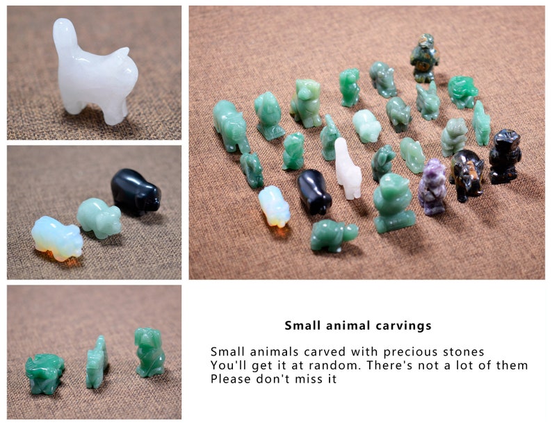Small Carved Animals Figurine/carved Natural Gemstone/gemstone - Etsy