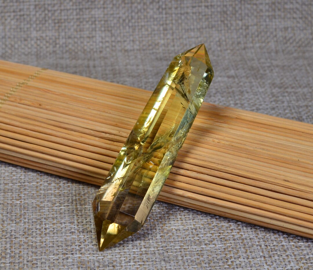 A Flawed Clear Citrine Tower of Excellent Quality,7 Facets,double ...