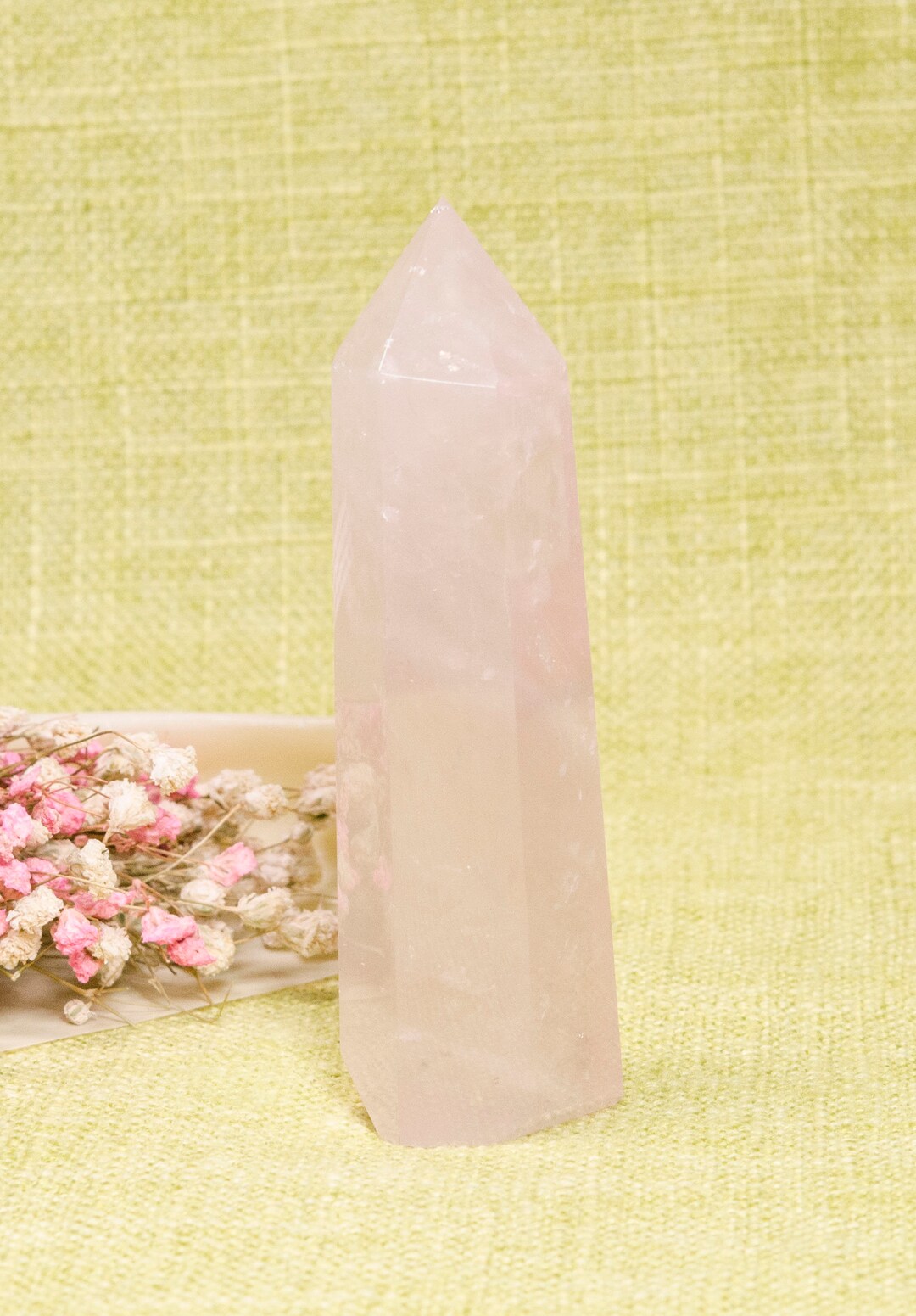 Rose Quartz Tower Pink Crystal Point Natural Gemstone Tower/jewelry ...