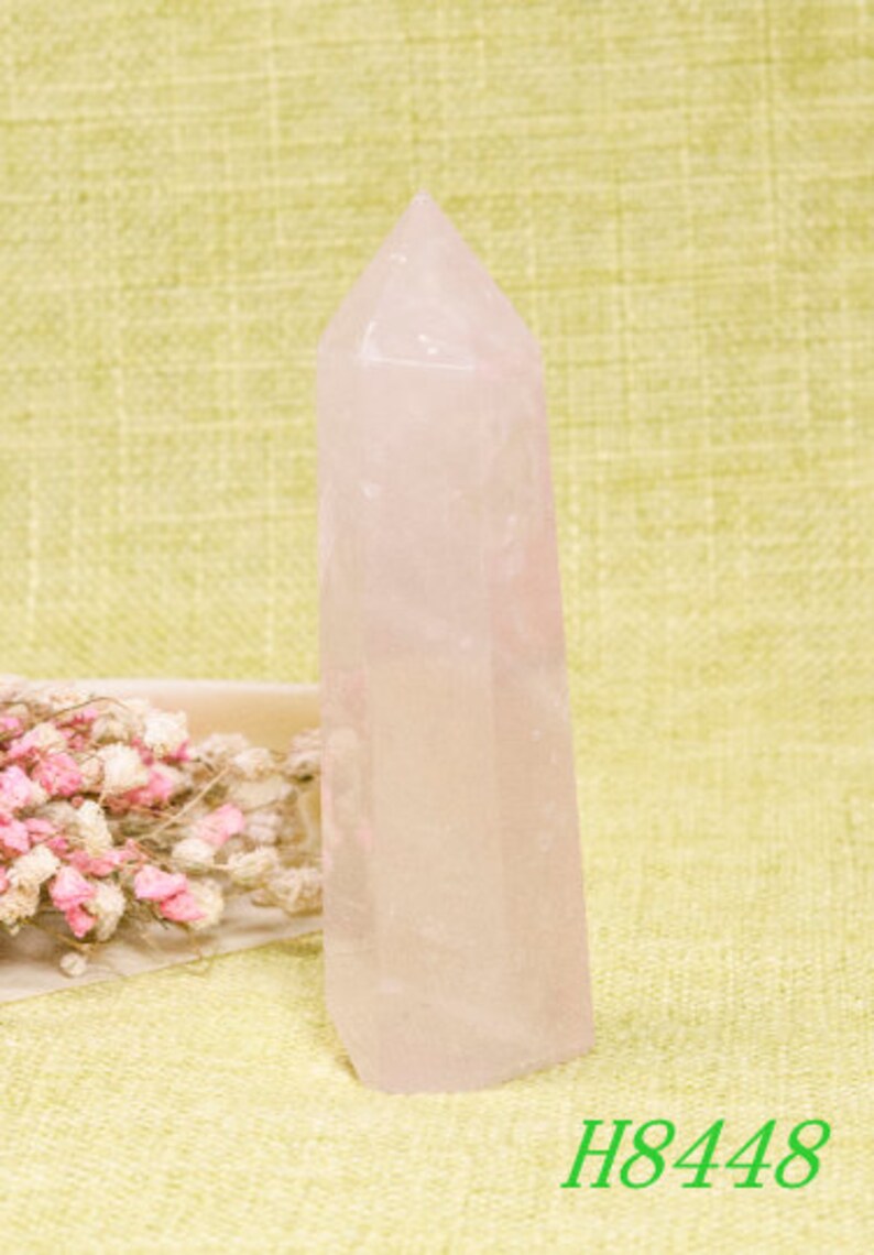 Rose Quartz Tower/polished Rose Crystal Point/natural Rose Quartz Tower ...