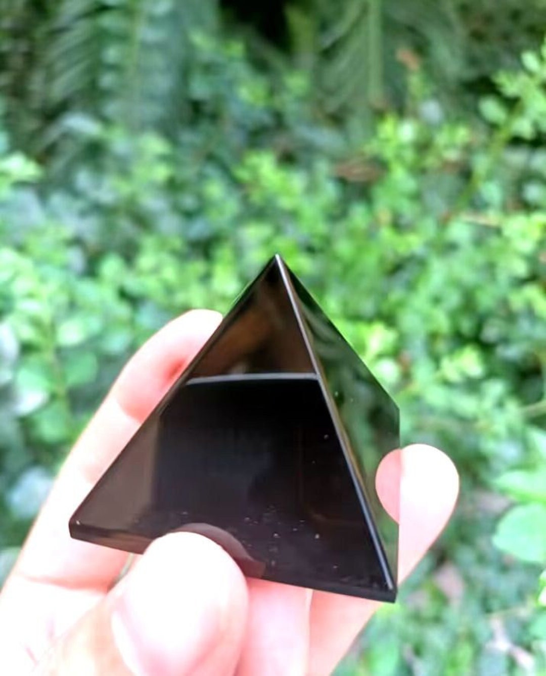 Black Obsidian Pyramid/polished Black Crystal Pyramid/healing Energy ...