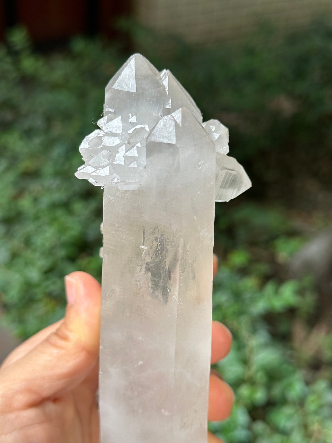 Double Terminated Bridge Quartz Crystal Crossover Growth Himalayan Quartz Point/meditation Wand ...