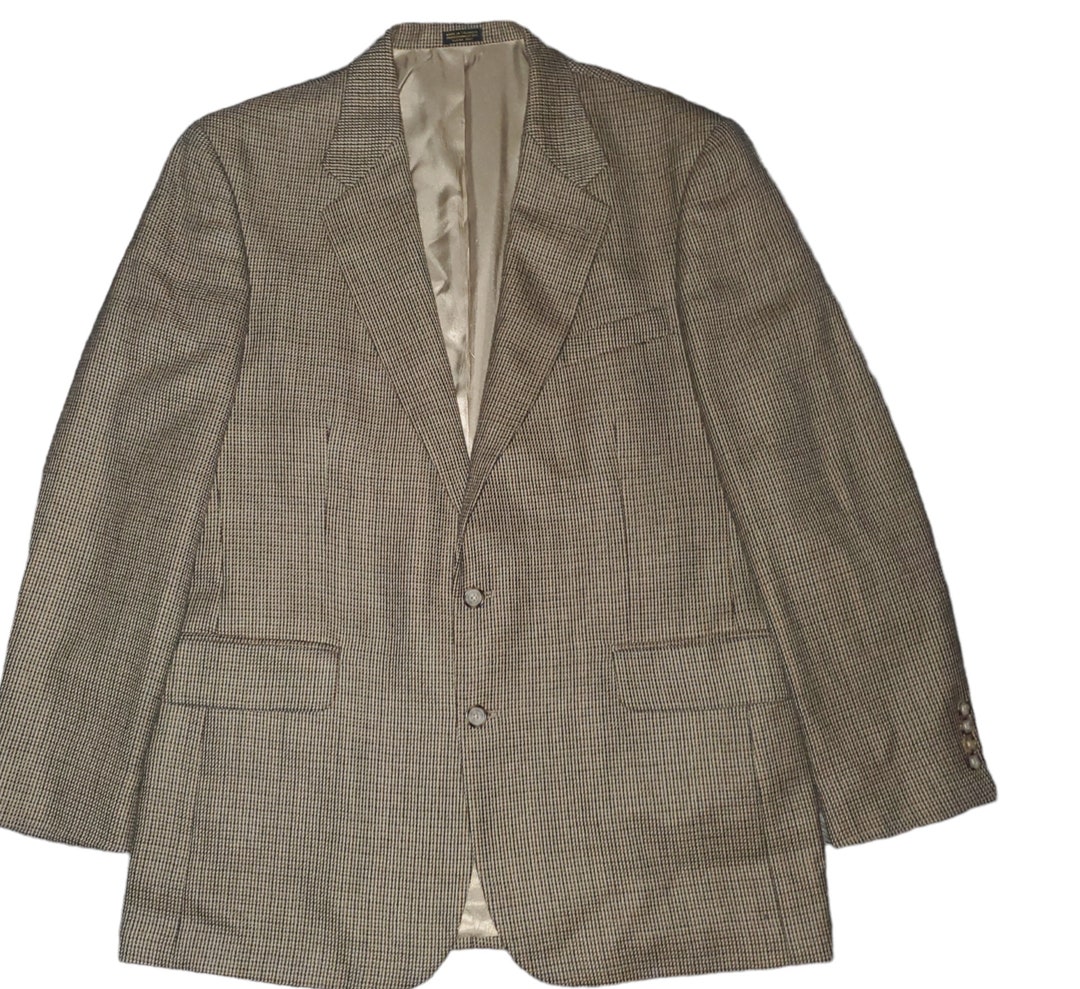 Mens 44L Vintage Oscar De La Renta Sports Coat Suit Jacket 100% Wool ...