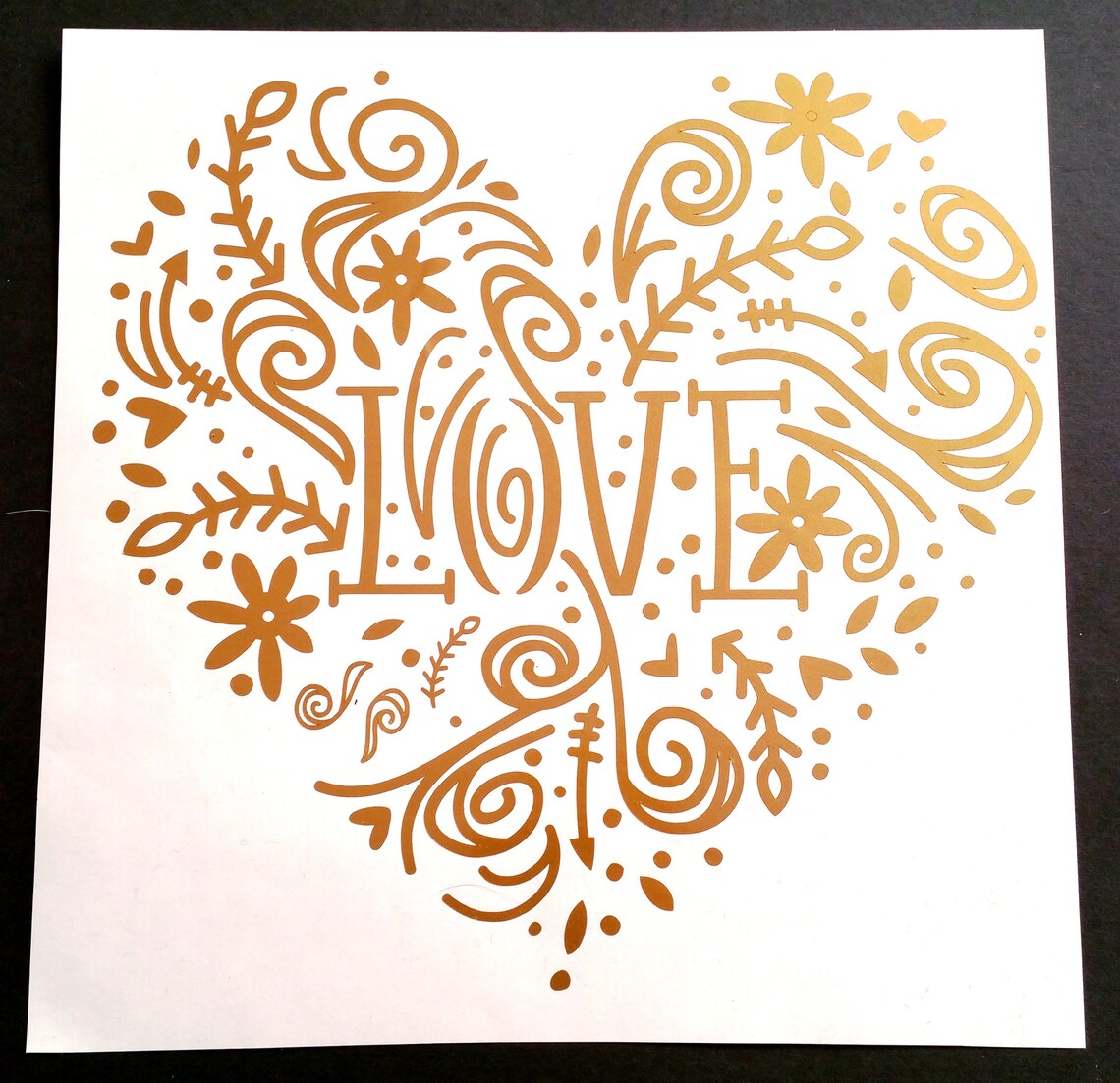 Vinyl Decal Gold Love Heart 7.5 Inch Decal Sticker Wall - Etsy