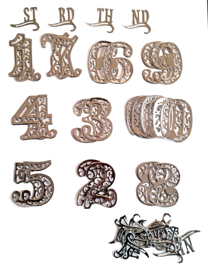 Die Cut 210gsm 2 Inch Card Numbers With Extra Zeros Die Cut - Etsy