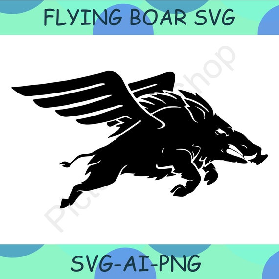 Flying Boar SVG Boar Svg Animal Svg Wild Animal Hunting | Etsy