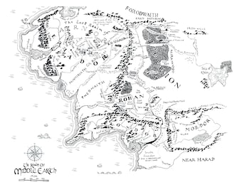 Middle Earth Map Svg - Etsy