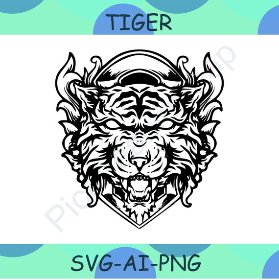 Tiger Tiger Svg Fantasy Svg Tiger Sign Tatto Sign PNG | Etsy