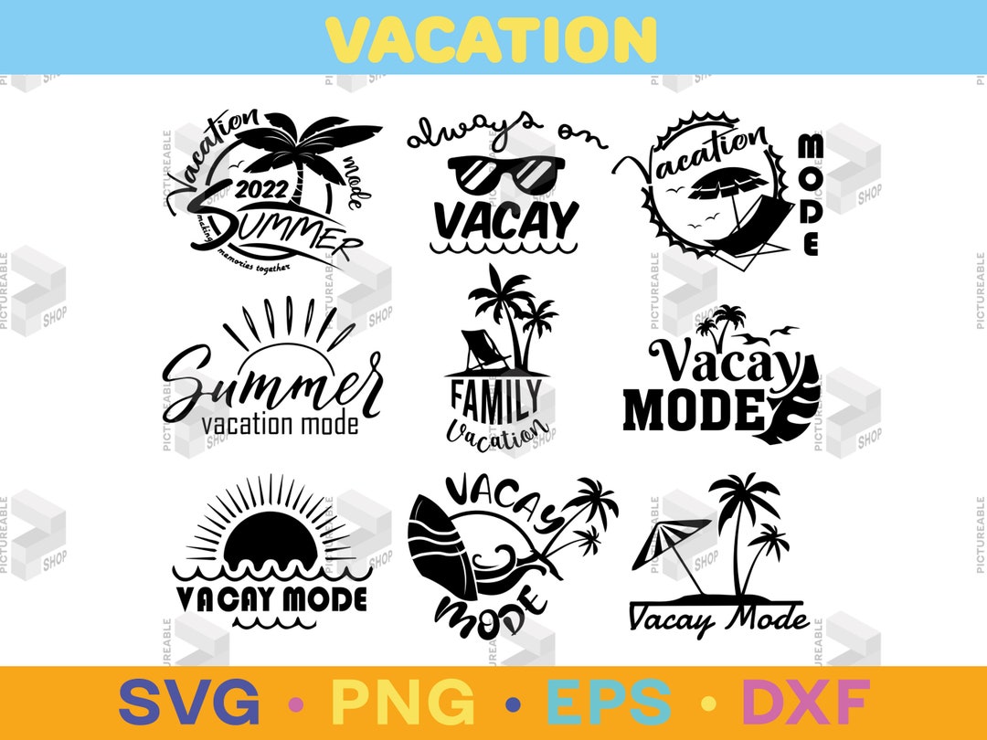 Summer Vacation Bundle, Vacay Mode, Summer, Beach Vacation, Family Trip ...