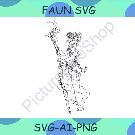 Faun Svg Beautiful Faun Svg Magic Svg Norse Myth Svg - Etsy